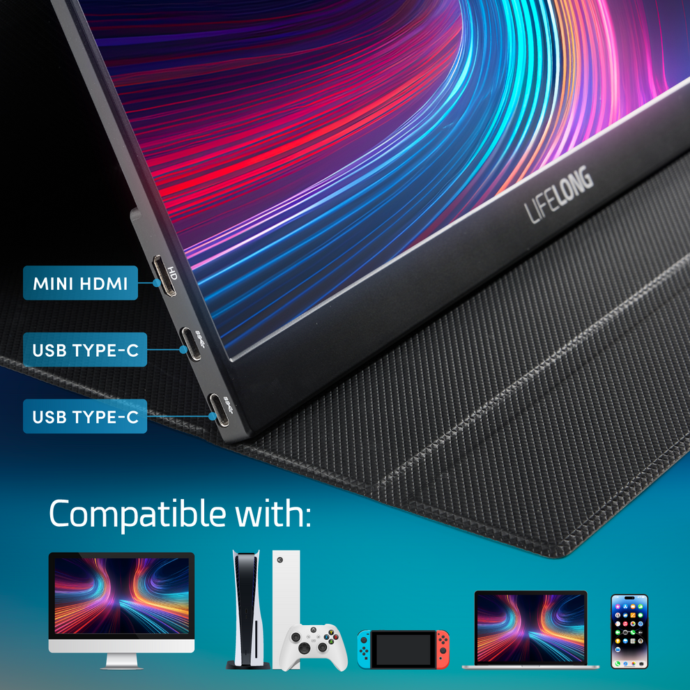Lifelong Portable Monitor 15.6" 1080P Model G70 / G70T